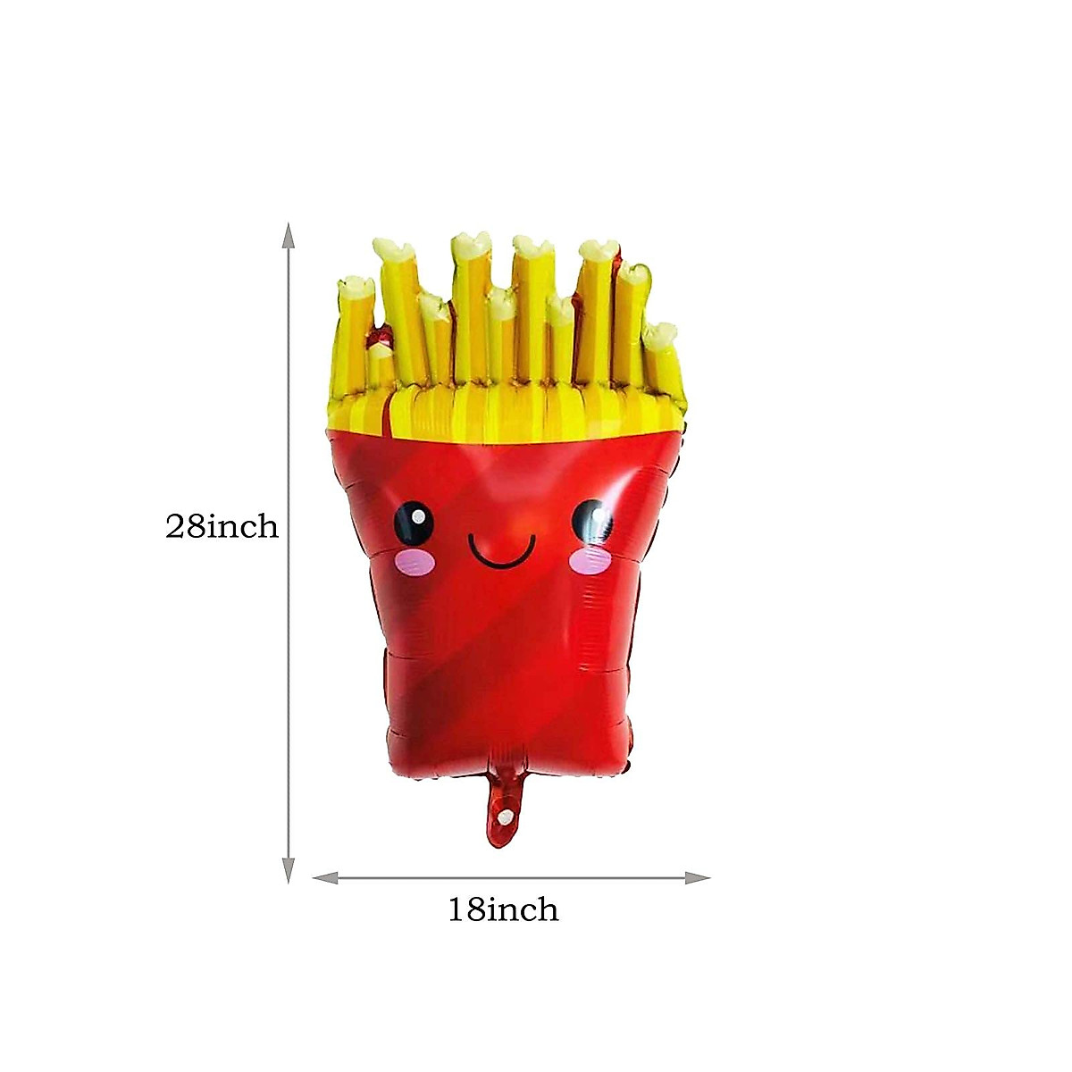 15Pcs French Fries Balloons Hamburg Balloons Food Birthday Foil Balloons for Birthday Fast Food Snacks Themed Party Decorations Supplies