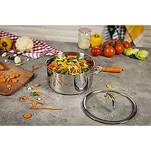 KUHN RIKON Allround 2-Piece Casserole Pot and Saucepan Set, Stainless Steel