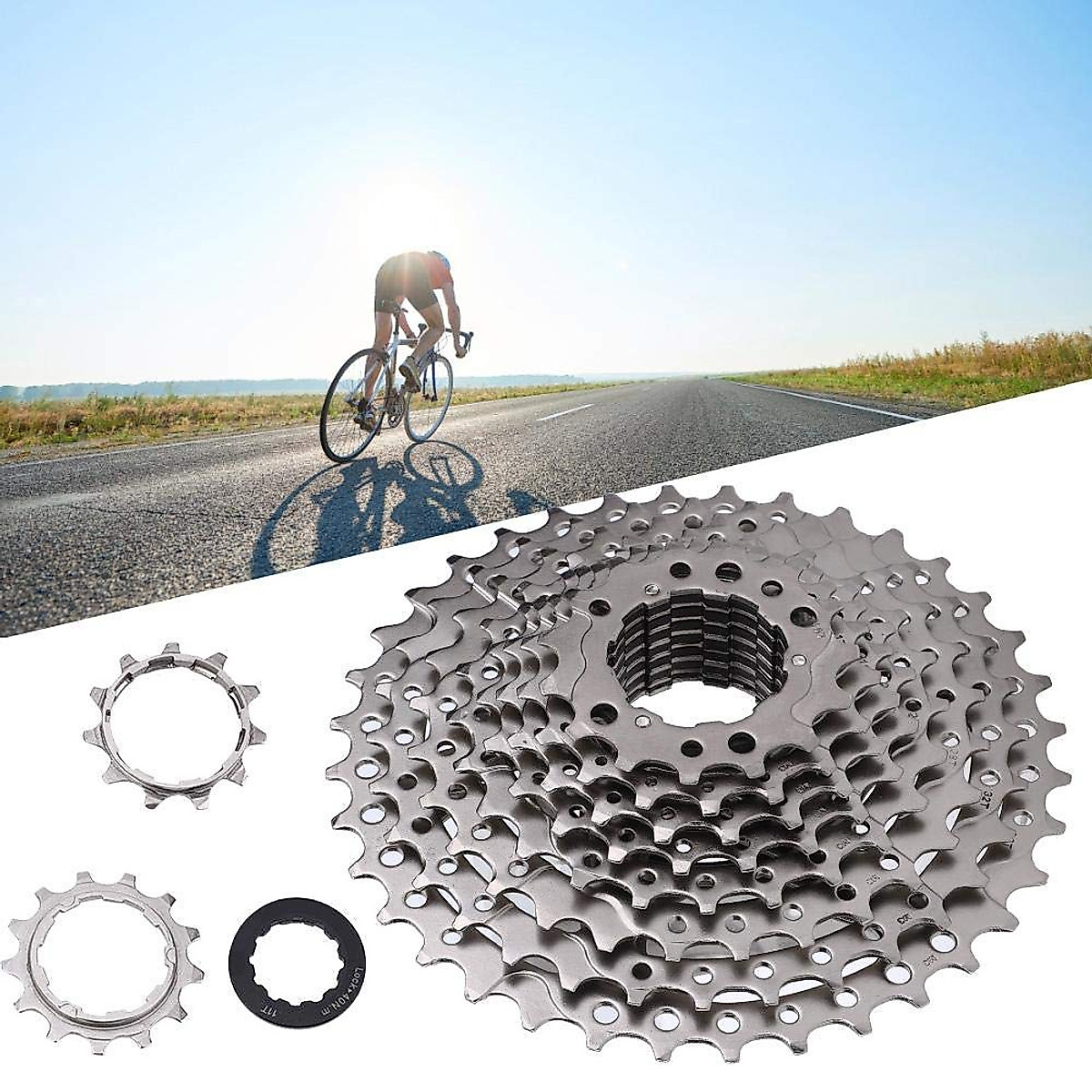 Alomejor Freewheel 9/10/11/12 Speed Freewheel Bike Cassette Mountain Cycling Freewheel Cassette Sprocket Gear (10S 11 36T)