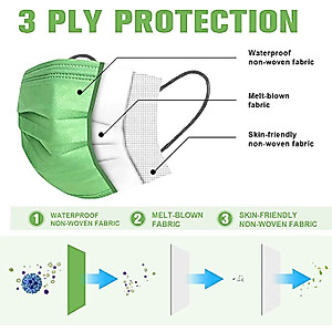 DR.MOXA 50PCS Kids Face Masks 3 Ply Breathable Kids Masks Disposable with Earloop for Boys Girls Outdoor School