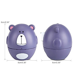 Kitchen Timer, Cute Cartoon Kitchen Timers for Cooking, Teacher Supplies for Classroom, Mechanical 55 Minutes Clock Loud Alarm Counters Mini Size Manual Timer(Purple Bear)