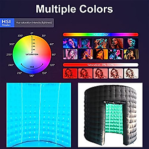 Inflatable Background Wall Suitable for 360 Photo Booth Machine with Silver Reflective Background 158inch Customize Logo Suitable for 360 Photo Booth Machines/Show Parties/Wedding Photography