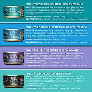 Tiki Cat Wet Cat Food Mega Pack, Chicken Craves Variety Pack, 2.8 oz. Cans (36 Count)