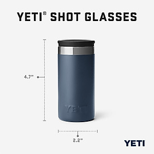 YETI Shot Glasses with Carrying Case, Set of 4, Black