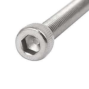uxcell M6 x 70mm Thread 304 Stainless Steel Hex Socket Head Cap Screw Bolt DIN912 12pcs