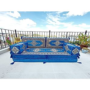 8 Thickness Floor Cushions, Turkuoise Floor Couches, Arabic Majlis, Arabic Floor Sofa Seating, Pallet Sofa, Sectional Sofa, Bench Cushions (Blue)