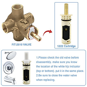 1222 Replacement Cartridge Compatible with Moen One-Handle Posi Temp Faucets & Moen Tub Shower
