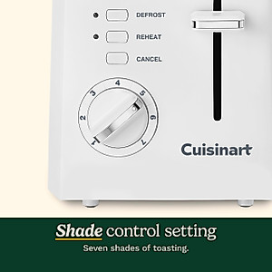 Cuisinart CPT-122 Compact Plastic 2-Slice Toaster, White