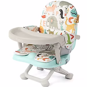 YOLEO Baby High Chair Booster Seat for Dining Table Height Adjustable Toddlers Chair Portable Foldable Highchair with Cushion & Tray Removable(Green)