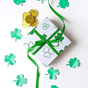 PLULON 60 Sheets Saint Patrick Gift Wrapping Tissue Paper Birthday, Tissue Paper for Home, Kitchen, DIY Crafts, Wrapping Accessory (Green)