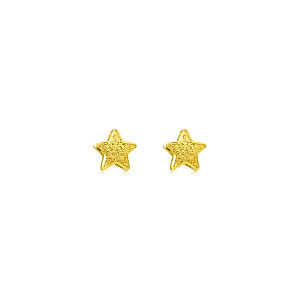 CHOW SANG SANG 999.9 24K Gold Price-by-Weight Gold Star Stud Earrings for Women 69449E (Approx. 0.028 tael (1.04 g))