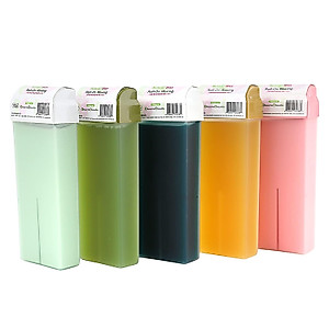 Natural Wax Roll-On Waxing Cartridge – Natural 100% Organic Wax Roller - Does Not Leave Residues - Hair Removal Roller Wax (Pack of 3)