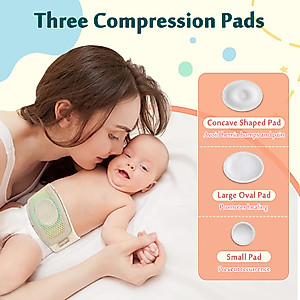 Umbilical Hernia Belt Baby Belly Button Band Infant Newborn Belly Support Band Wrap Baby Abdominal Binder Umbilical Truss Cord Adjustable Navel Band - Medium
