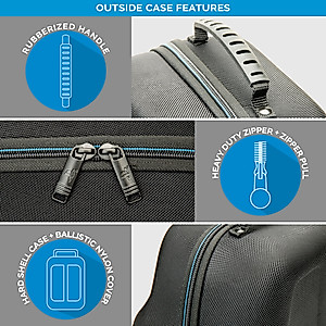 Sony PlayStation VR Headset and Accessories Carrying Case – Protective Deluxe Travel Case – Black Ballistic Exterior – Official Sony Licensed Product