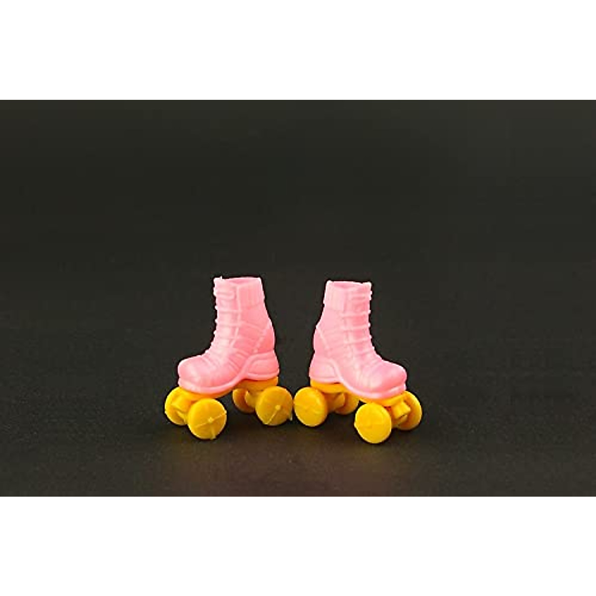 CJGILL 5 Pair / lot Pink Roller Skates Shoes for Barbie Doll Fashion Short Boots (Color: A01)