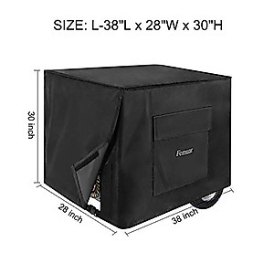 Outdoor Generator Covers Waterproof Heavy Duty 600D Oxford Portable Generator Cover Universal for 5500-15000 Watt Portable Generators ,38x28x30 in