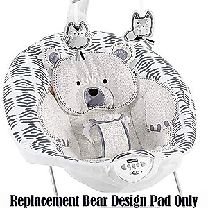 Replacement Pad for Fisher-Price See and Soothe Deluxe Bouncer - GDP73 ~ Gray Black Tan Colors ~ Bear Design