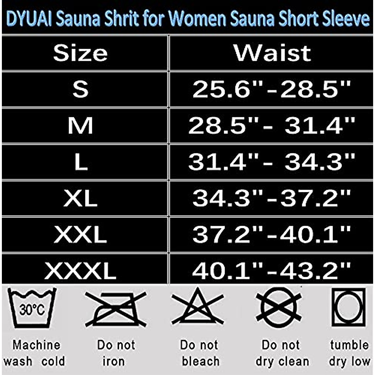 DYUAI Sauna Shirt for Women Weight Loss Sauna Suit for Women Waist Trainer Sweat Vest Workout Body Shaper Zipper(6005-01-S)