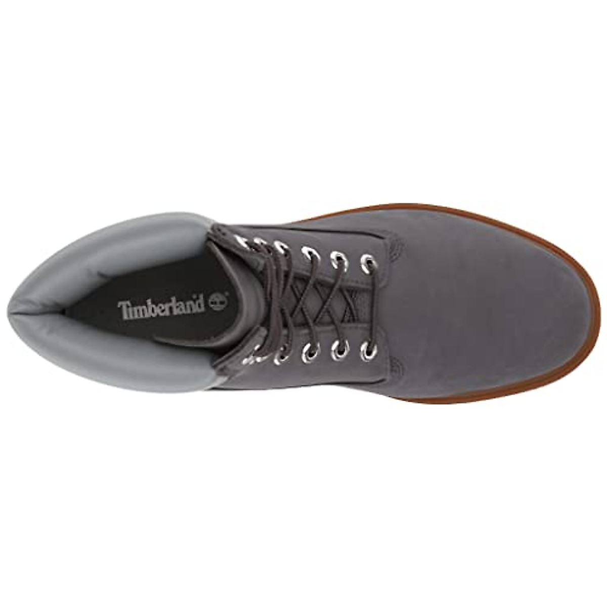 Timberland Men's 6 Inch Basic Waterproof Boots with Padded Collar, Dark Grey Nubuck, 10