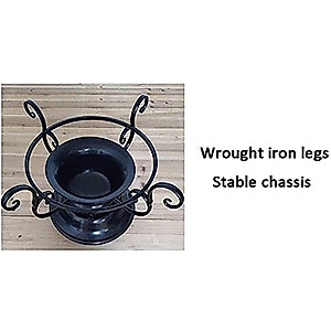 LEAYAN Garden Fire Pit Grill Bowl Grill Barbecue Rack Fire Pits,BBQ Grill,Outdoor Fire Pit Wild Travel Wood Burning and Camping Picnic Stove Bonfire,with Barbecue Multifunctional Stove