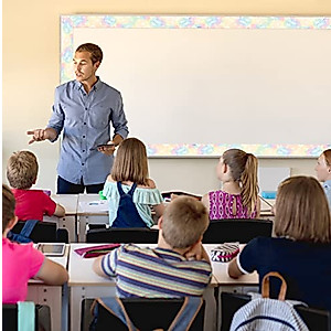 Teacher Created Resources Pastel Pop Tie-Dye Straight Border Trim, 35 Feet