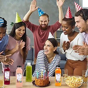 SUPERLELE 12pcs 16oz Juice Containers with Lids, Juice Bottles for Juicing, Juicer Bottles, 16oz Water Bottle, Juicing Bottles Reusable, Plastic Juice Bottles with Caps