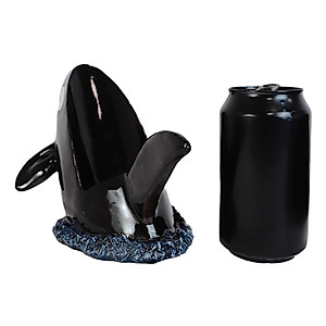 Ebros Deep Ocean Marine Orca Killer Whale Breaching Out of Water Wine Bottle Holder Statue 9.25" Long Nautical Sea Coastal Boating Fish Themed Storage Caddy Figurine