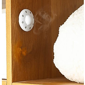 HomeNite 6 Pack Moth Ball Case with Adhesive Wall Sticker, Refillable Case for Moth Repellent Balls, Closet Clothes House Drawers Hanger Moth Block Case, 6cm Diameter, White, 6 Count (Pack of 1)