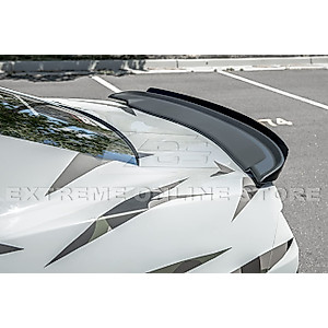 for 2010-2013 Chevrrolet Camaro | EOS ZL1 Style Rear Trunk Lid Wing Spoiler with Aluminum GLOSSY BLACK Center WickerBill Insert (ABS Plastic - Matte Black)