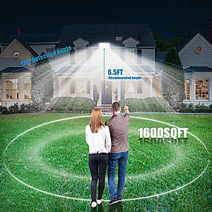 TYCOLIT 2 Packs Solar Outdoor Lights Motion Sensor,108 LED Solar Security Lights,3 Heads IP65 Waterproof Solar Flood Lights,Dusk to Dawn Outdoor Wall Light with 16.4ft Cable for Porch Patio Garden