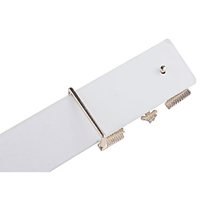 ALAKA Letter H Dragon Buckle Alligator Pattern Leather Mens Belt (White), Length 110cm * Width 3.8cm (L43.3'' * W1.5'')