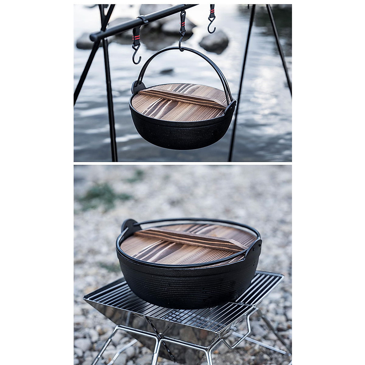 GFHVDC Cast Iron Nabe Sukiyaki Nabemono Hot Pot Outdoor Stove Steamer Cookware Stew Pot Japanese Nabe Pot Iron Pot Cast Iron Cooking Pot Hiking Cookware Small Hot Pot Outdoor Pot,1.7L