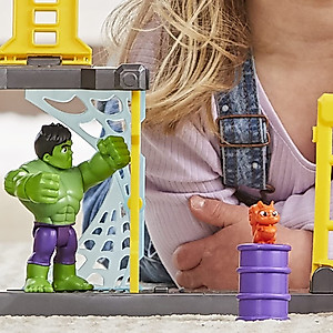 Spidey and His Amazing Friends Hulk’s Smash Yard Preschool Toy, Hulk Playset with Toppling Tower and Smash Wall, Kids Ages 3 and Up (Amazon Exclusive)