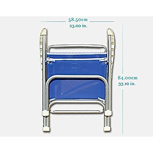 FORMA MARINE Boat Chairs White Vinyl MESH Deck Folding Marine Aluminum Furniture Set of 2 M100PW