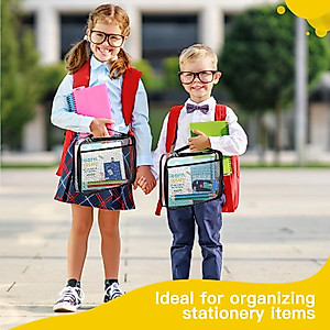 8 Packs Large Clear Toy Storage Bags, Reusable PVC Organizing Bags, zipper bags for organizing,Clear Zippered Blocks Bag Set,Waterproof Toy Storage Bags for Zipper,Puzzle, Kids Books,Board Games