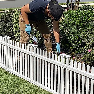 Zippity Outdoor Products ZP19056 No Dig Roger Rabbit Garden Fence (3 Pack), White, 24" W x 22" H