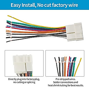 RED WOLF Stereo Wiring Harness Replacement for 1988-2002 GM Chevrolet GMC Buick Cadillac Car Radio Wire Harness Antenna Adapter Connector Plug Kit