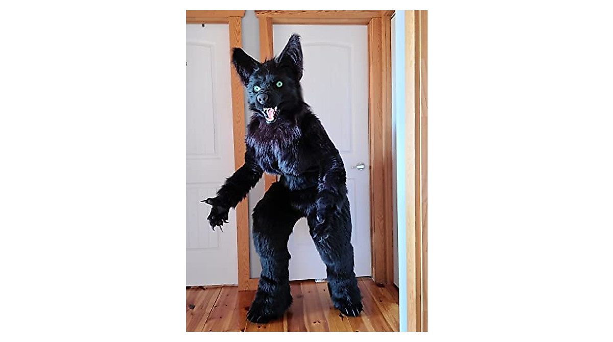 Black Wolf Fursuit - Custom Teen Costumes by FurryWu