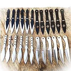 New 24PC Ninja Tactical Hunting MIXED Knives Knife Set NEW Camping Outdoor Pro Tactical Elite Knife BLDA-1118