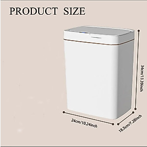 PDKLGDTK Kitchen Trash Can with Lid,4 Gallon Multipurpose Smart Trash Bin,Motion Sensor Trash Can for Home Office Bathroom,Slim Automatic Trash Can Touchless (4 Gallon Rechargeable)