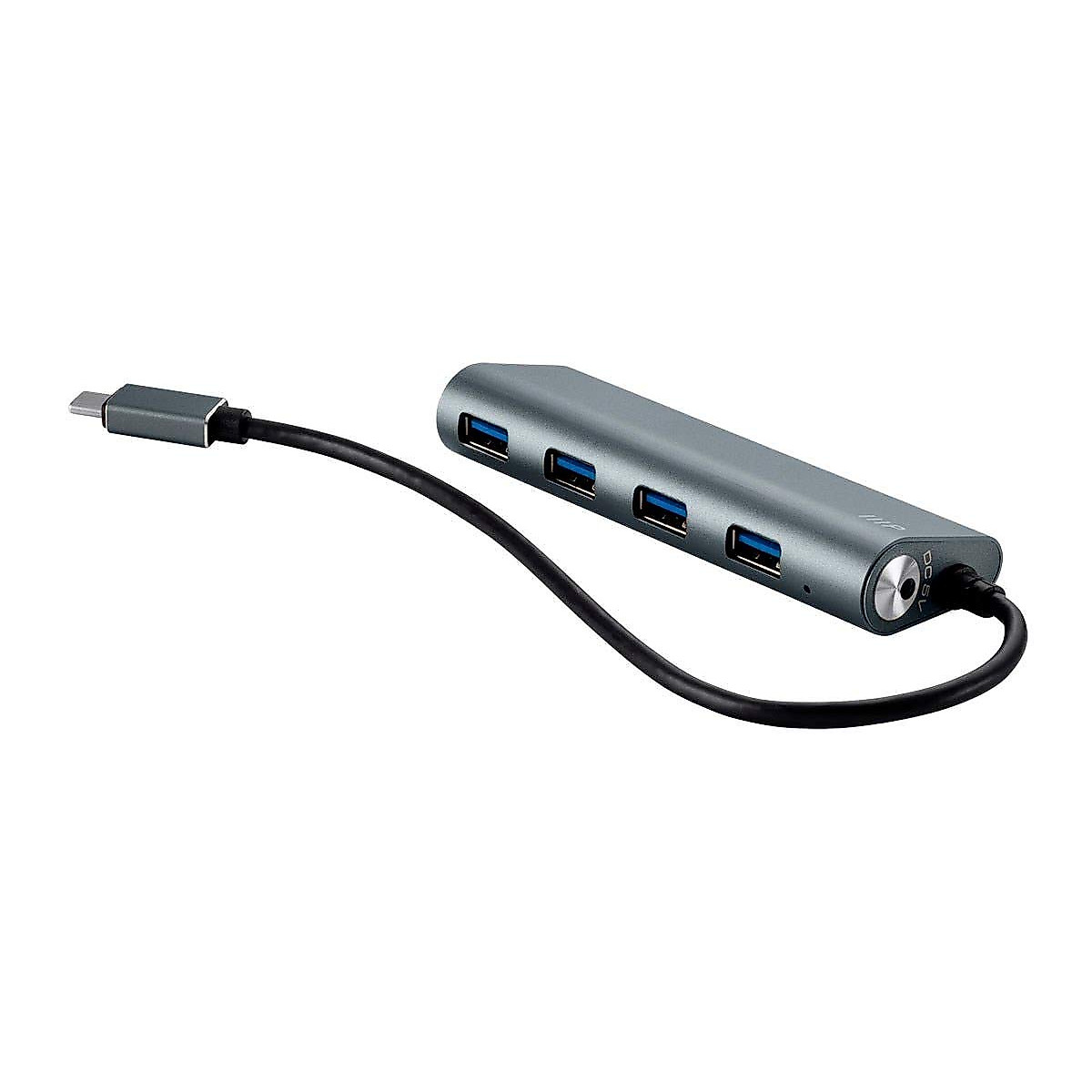 Monoprice 4 Port USB-C Hub - Aluminum, SuperSpeed Transfer Rates, Compatible With Apple MacBook, Google Chromebook & More, Gray