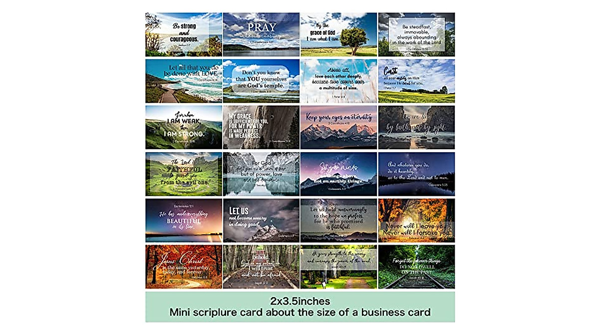 Mini Prayer Cards for Women and Men | Inspirational Scripture Set