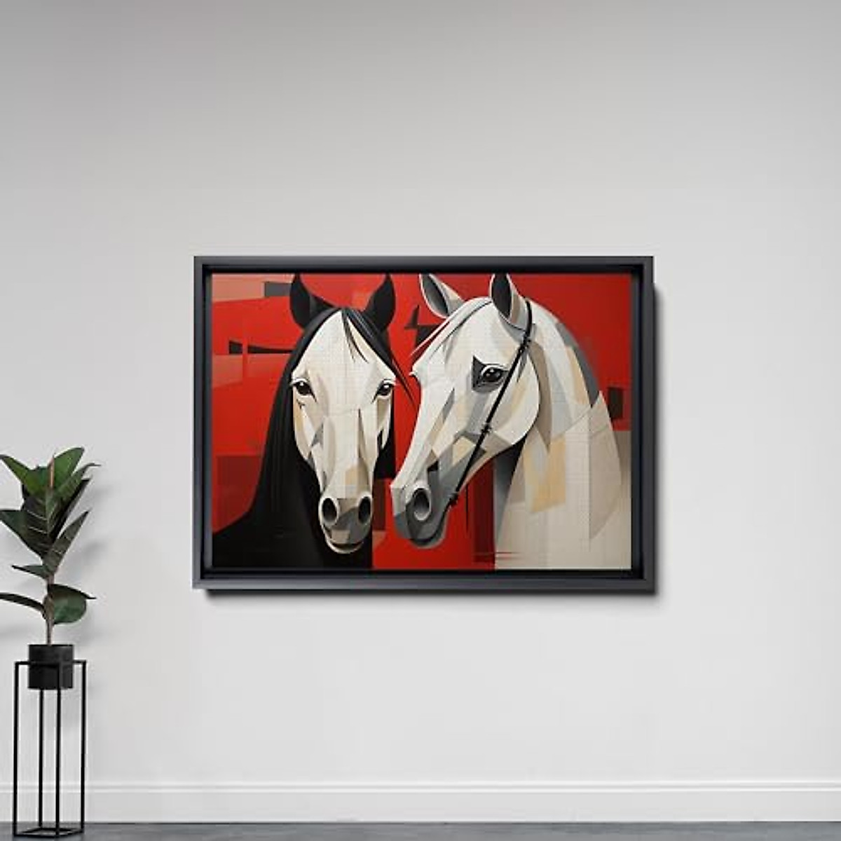 Majestic Black Stallion Galloping In The Clouds, Black Horse On Salt Flats, Canvas Print, Black Horse Print, Black Horse Wall Art