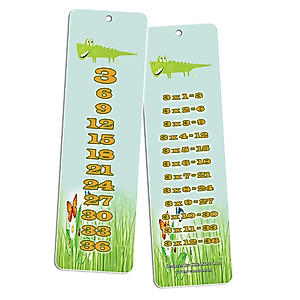 Times Tables and Skip Counting Chart Cards (6 Sets) - Daily Math Practice - Cool Math Gifts - Math Help for Kids - Multiplication and Skip Count Made Easy - Back to School Supplies