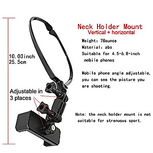 PellKing POV/Vlog Smartphone Head Strap Mount Selfie Neck Holder Mount Kit,Compatible with iPhone Samsung Smartphones,Hero 9, 8, 7, 6, 5, 4, 3, 2, 1, DJI Osmo Action…