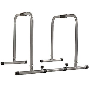 Sunny Health & Fitness SF-BH6507 Dip Station Body Press Parallel Bar with Adjustable Length and Foam Grips