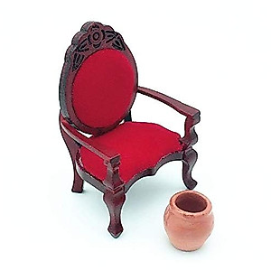 EatingBiting 1:12 Dollhouse Miniature Vintage Retro Single Sofa Chair Furniture for Living Room,Bed Room, Kitchen, Retro Vintage Designed Dolls House Miniature Furniture Action Figures Accessory