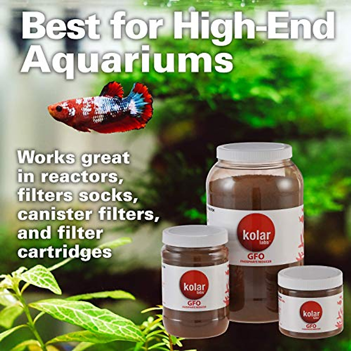 Kolar Labs GFO - 1 Pound Bag of Phosphate Removal Media for Salt Water Reef Aquariums and Coral Health