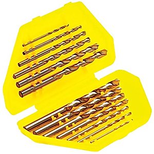 Performance Tool 1459 1 16-Piece 1/16 to 1/4-Inch Bit Sizes Handy Plastic Storage Case for Precision DIY Tasks and Repair Jobs