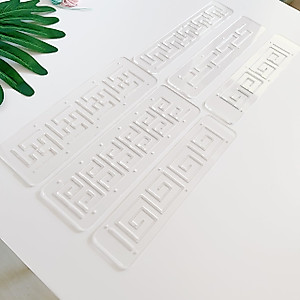 Acrylic Sashiko Stencil with Traditional Pattern for Hand Quilting and Embroidery (Set of 6)